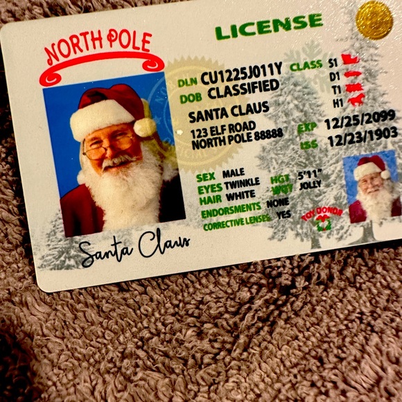 Other | Santa North Pole Id Card | Poshmark